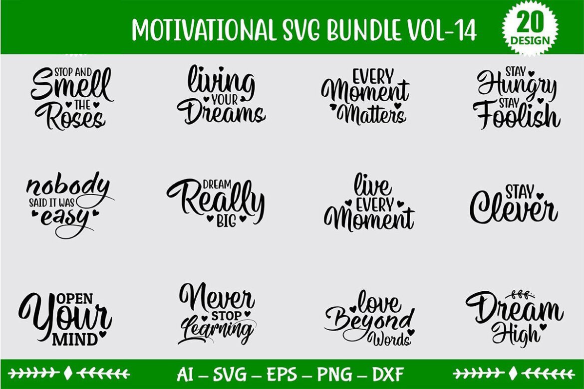 Motivational Svg Bundle | Deeezy