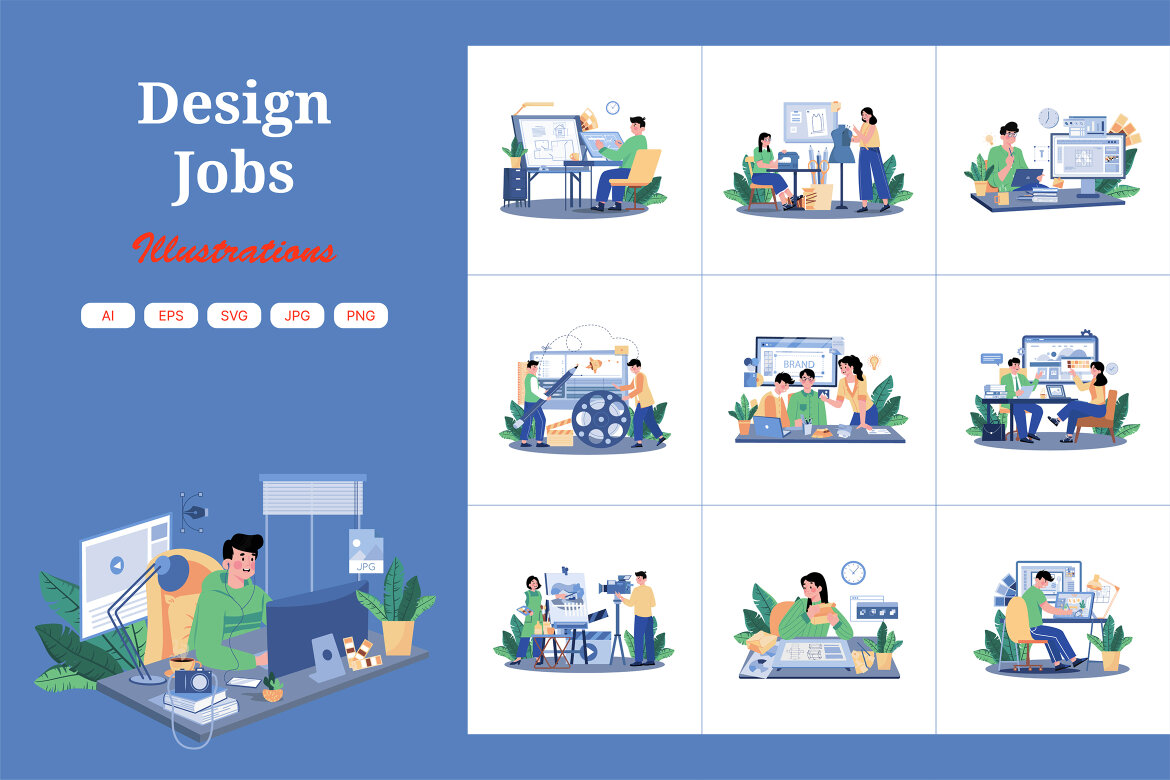 M626_Design Jobs Illustration Pack 2 | Deeezy