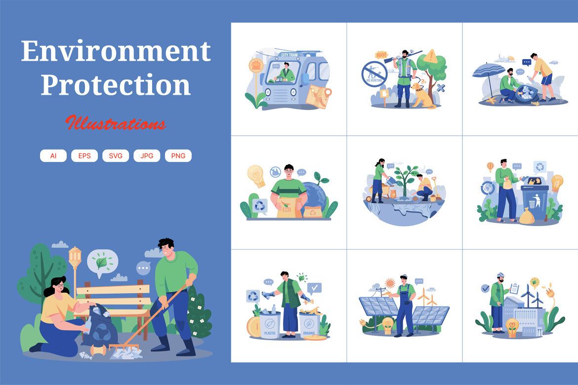 M623_Environment Protection Illustration Pack 1 | Deeezy