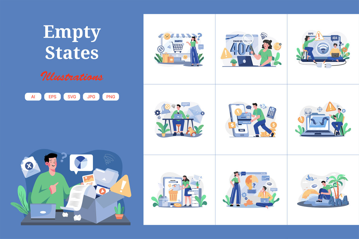 M597_Empty States Illustration Pack 1 | Deeezy