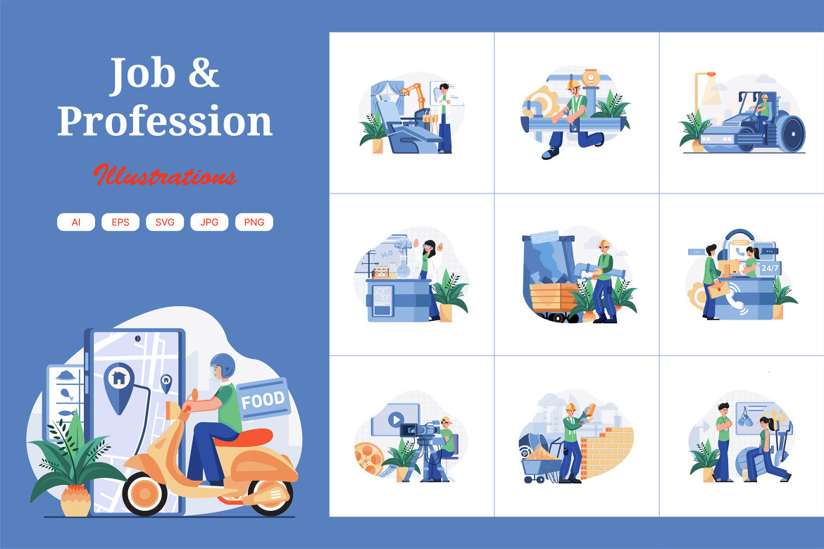 M594_Professions Illustration Pack | Deeezy