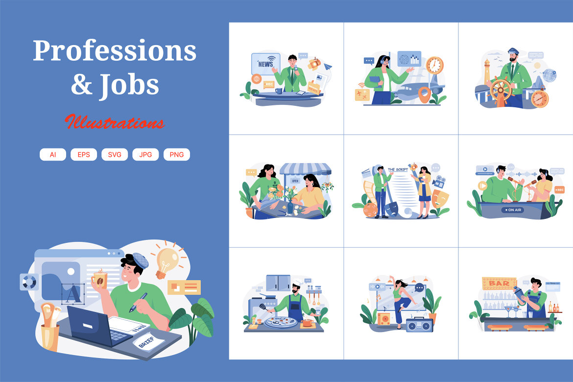 M588_Professions Illustration Pack | Deeezy