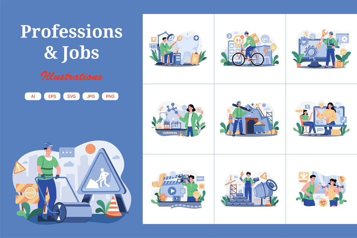 M587_Professions Illustration Pack | Deeezy