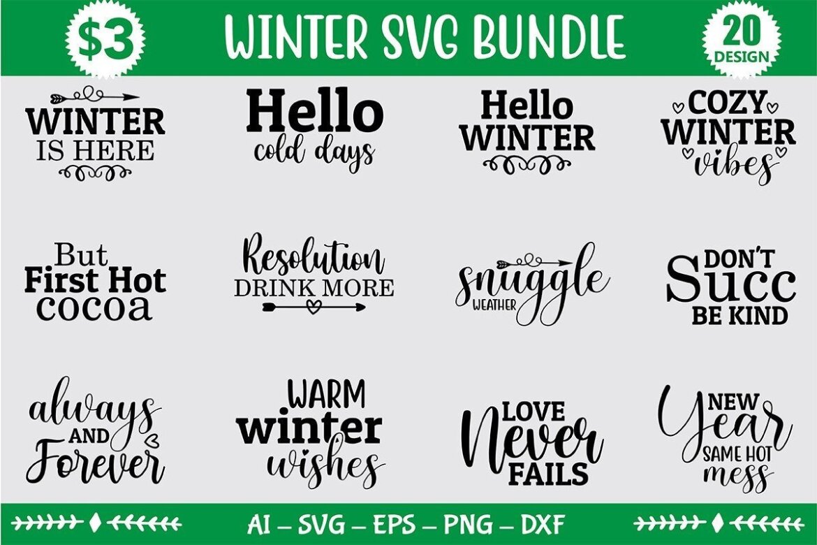 Winter SVG Bundle | Deeezy