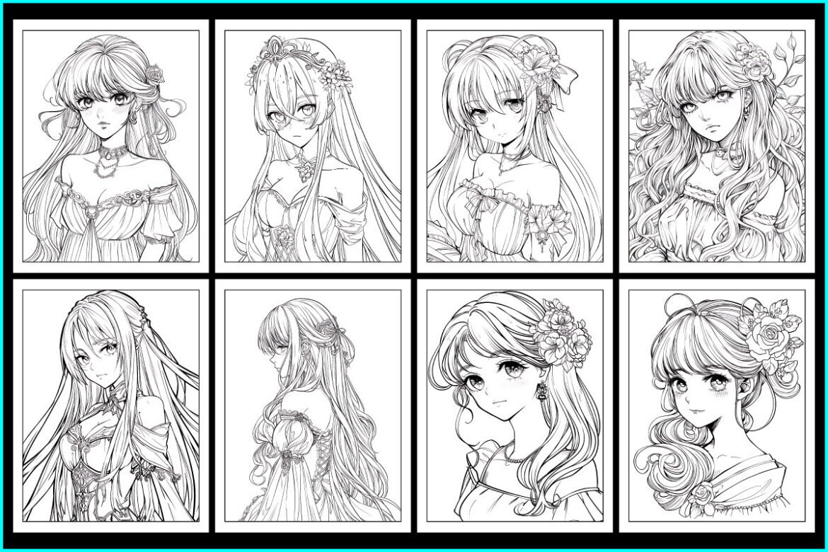 Anime Princess Coloring Pages | Deeezy
