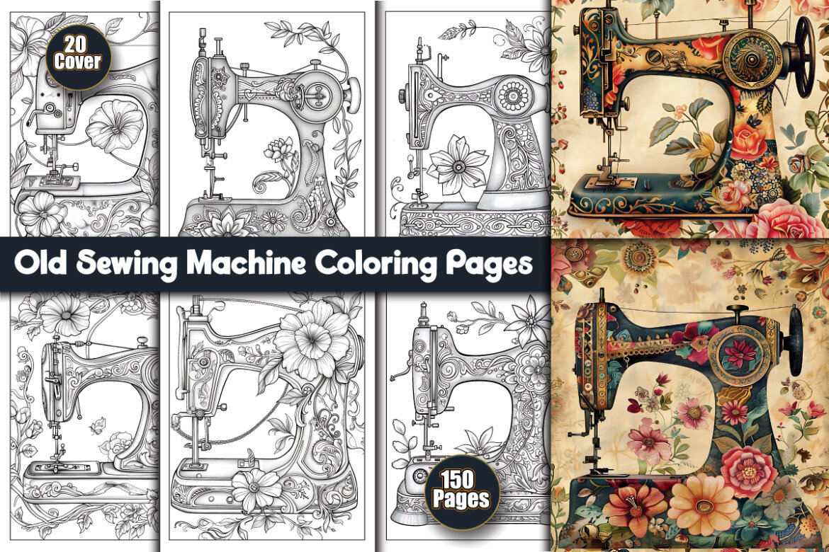 Old Sewing Machine Coloring Pages | Deeezy