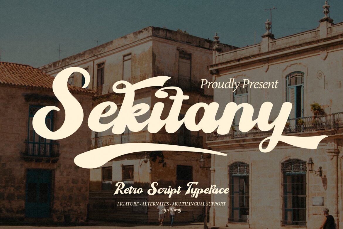 Sekitany | Retro Script Typeface | Deeezy