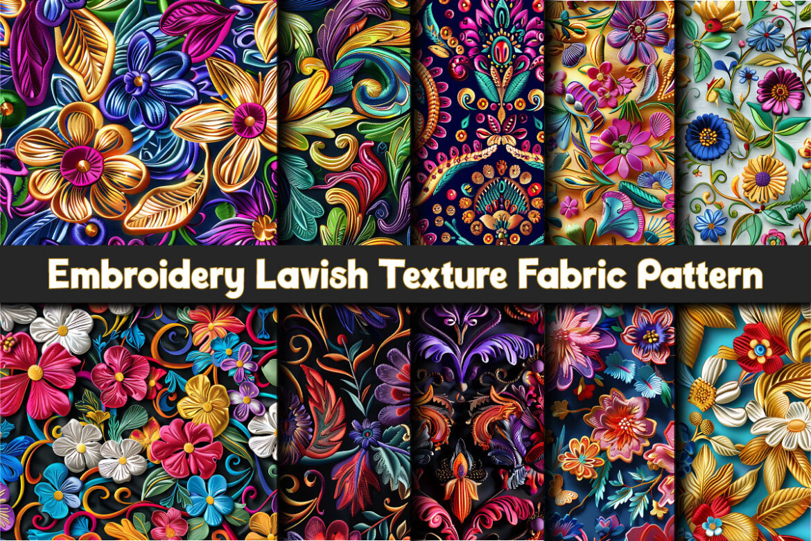 Embroidery Lavish Texture Fabric Pattern | Deeezy