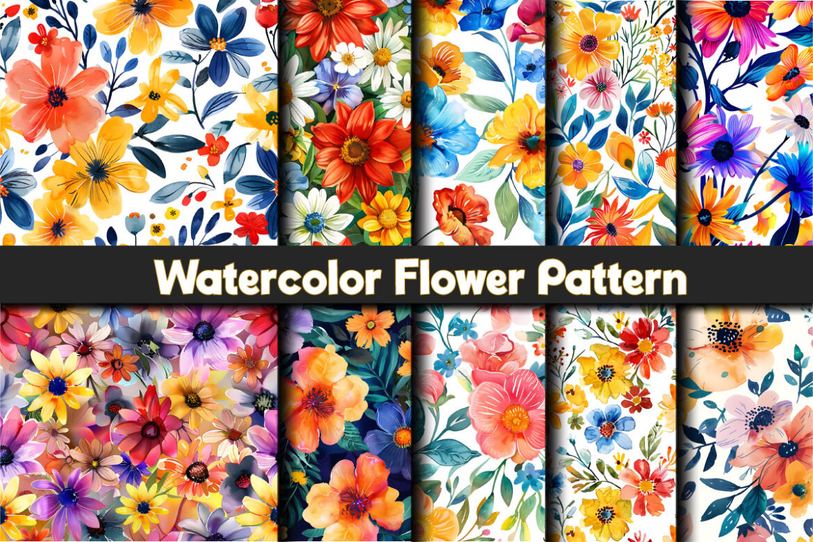 Water Color Flower Pattern | Deeezy