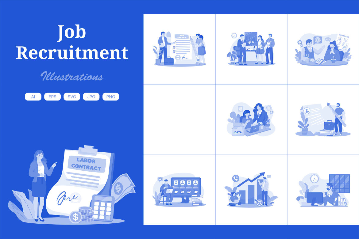 M723_Job Recruitment Illustration Pack 2 | Deeezy