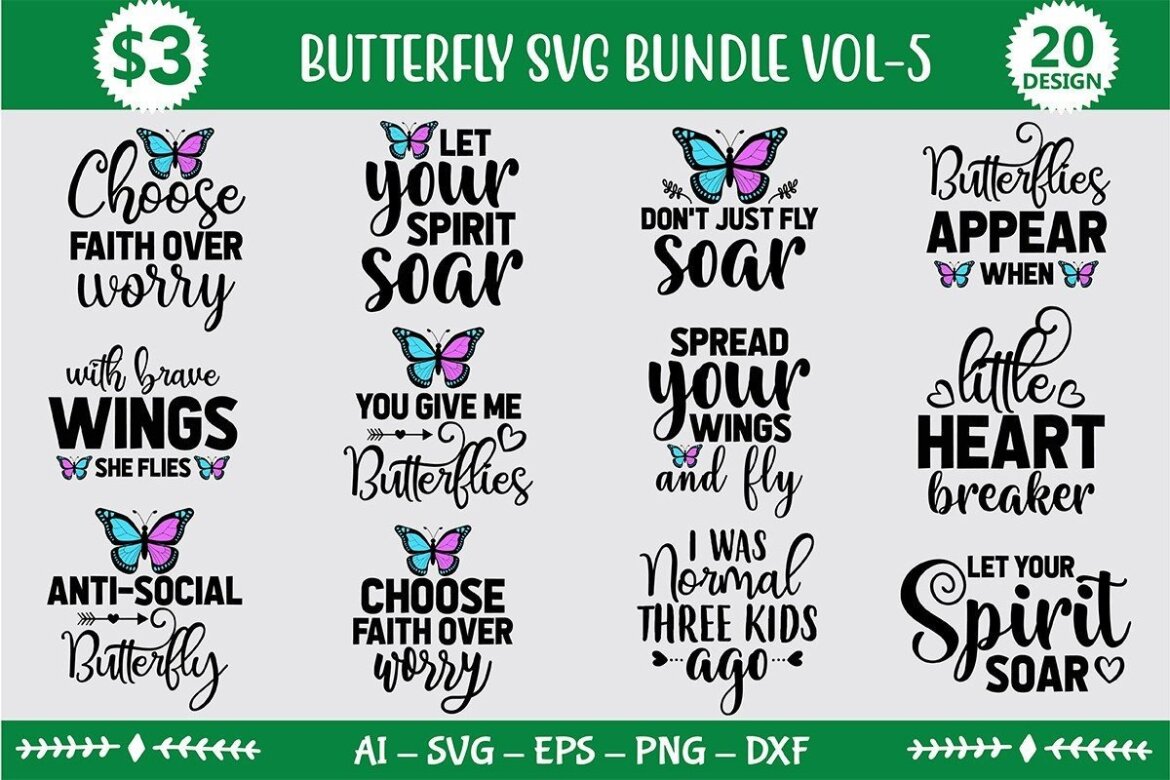 Butterfly SVG Bundle | Deeezy