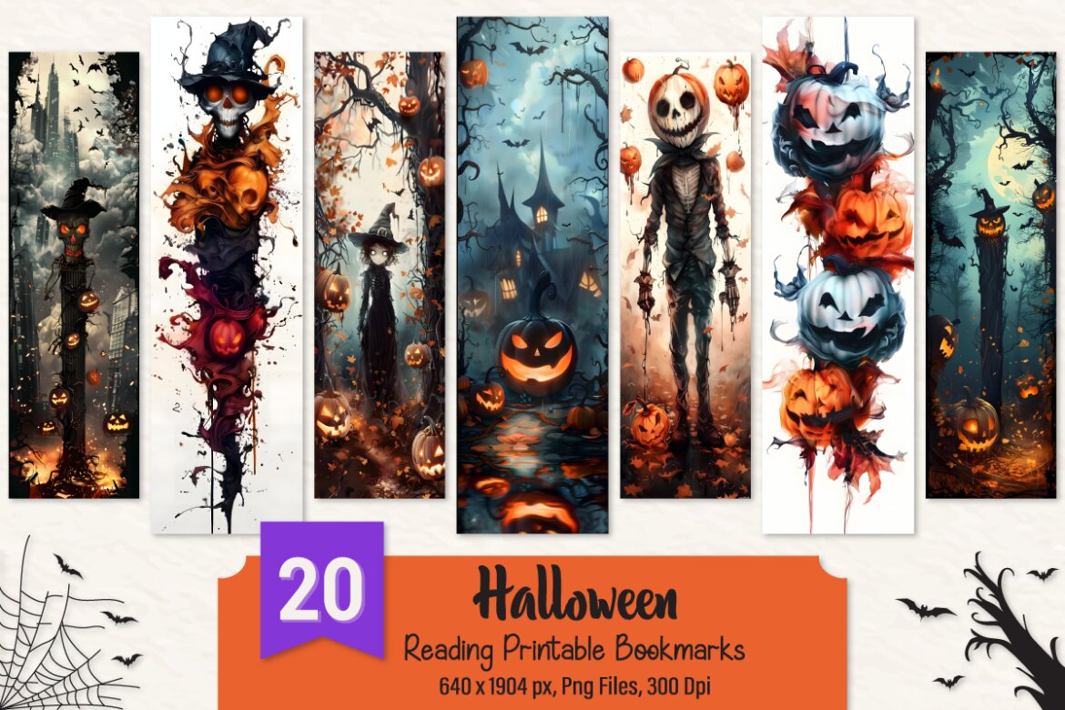 Halloween Reading Printable Bookmark Bundle | Deeezy