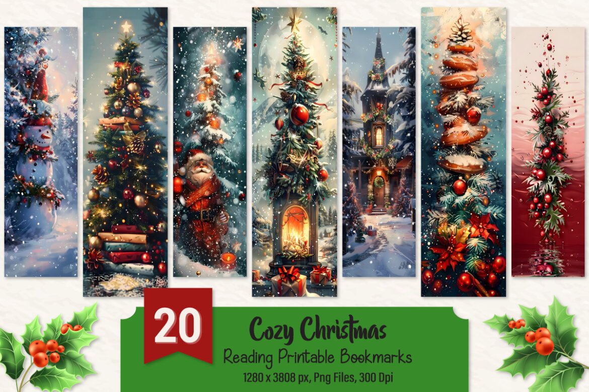 Christmas Reading Printable Bookmark Bundle | Deeezy