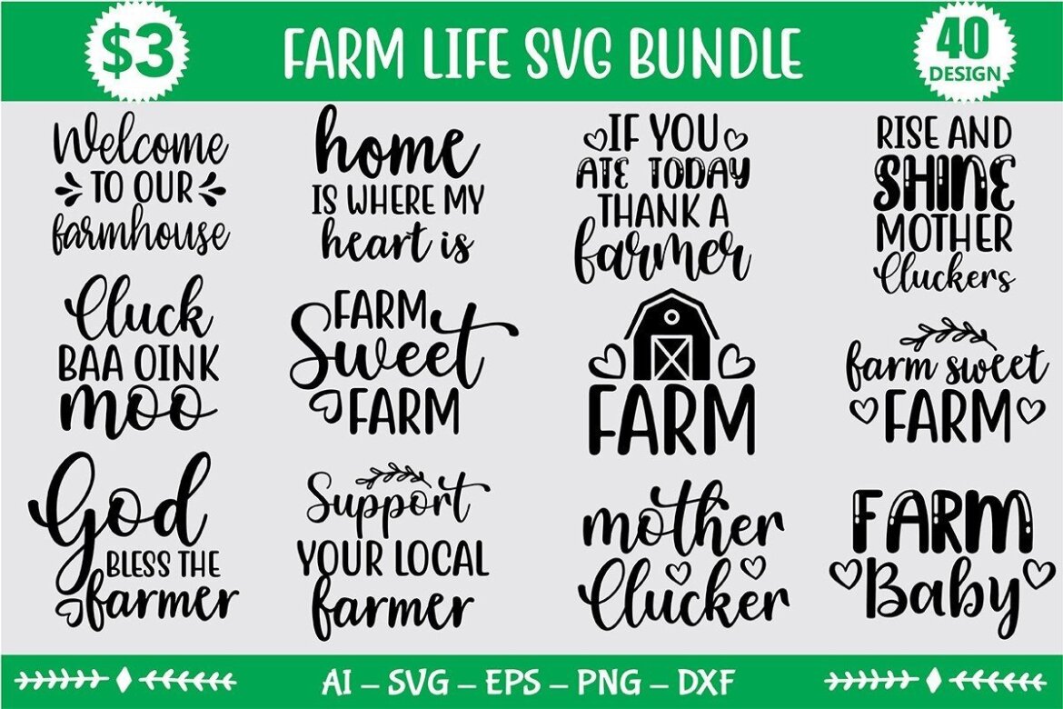 Farm Life SVG Bundle | Deeezy