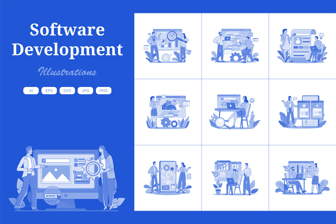 M687_Software Development Illustration Pack | Deeezy