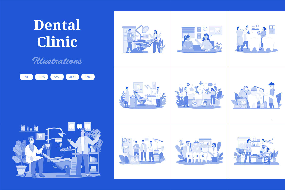 M639_Dental Clinic Illustration Pack | Deeezy