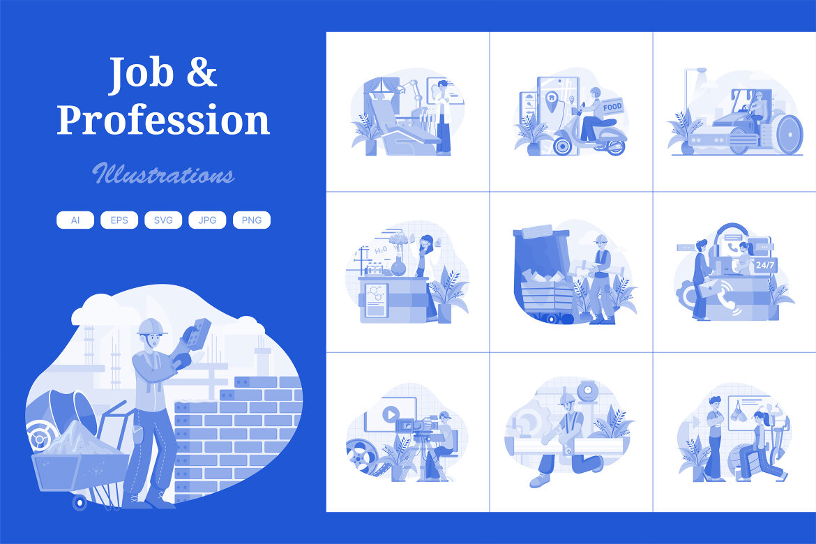 M594_Professions Illustration Pack | Deeezy