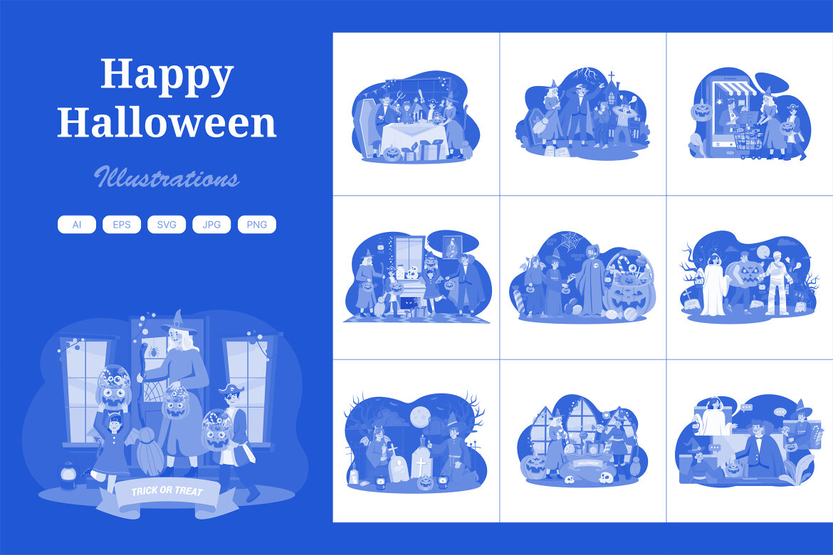 M518_ Halloween Illustration Pack | Deeezy