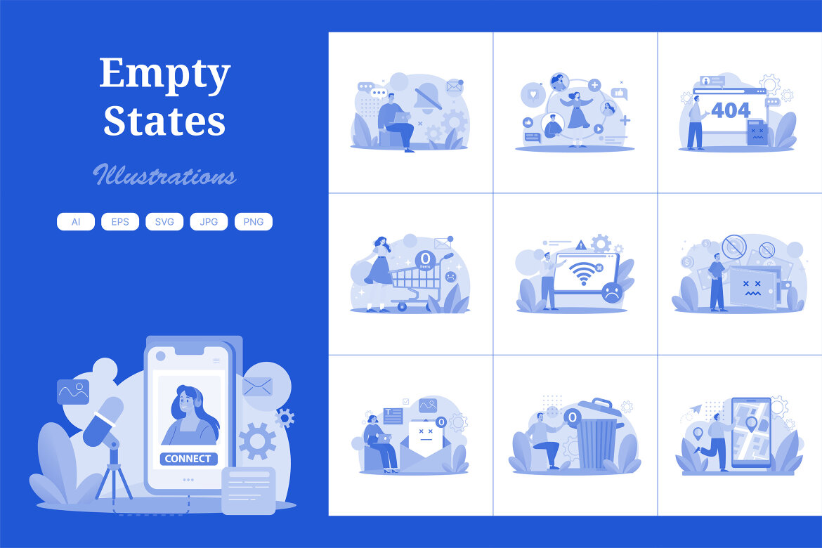 M499_Empty States Illustration Pack | Deeezy