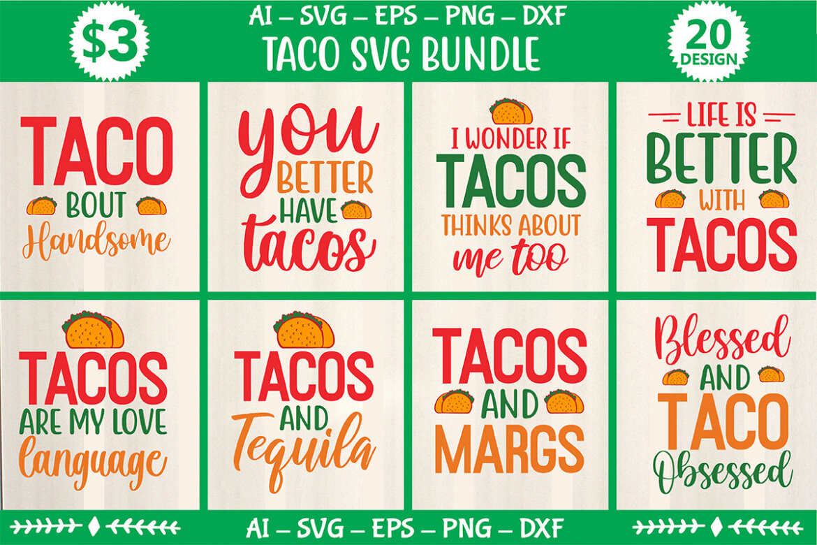 Taco SVG Bundle | Deeezy