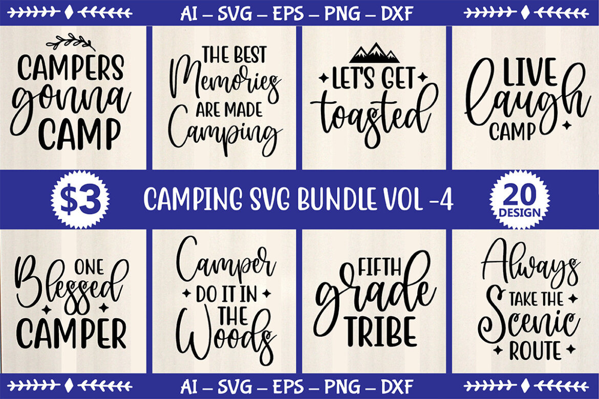 Camping SVG Bundle | Deeezy