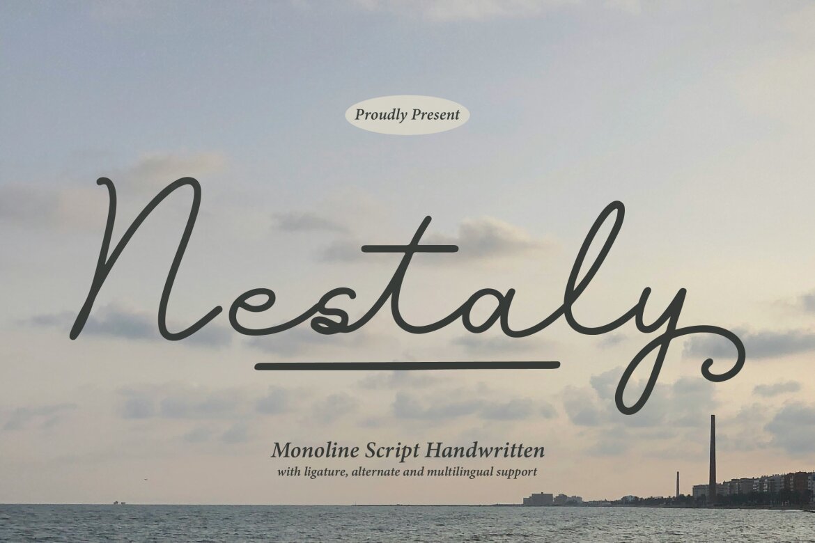 Nestaly | Monoline Script Handwritten | Deeezy
