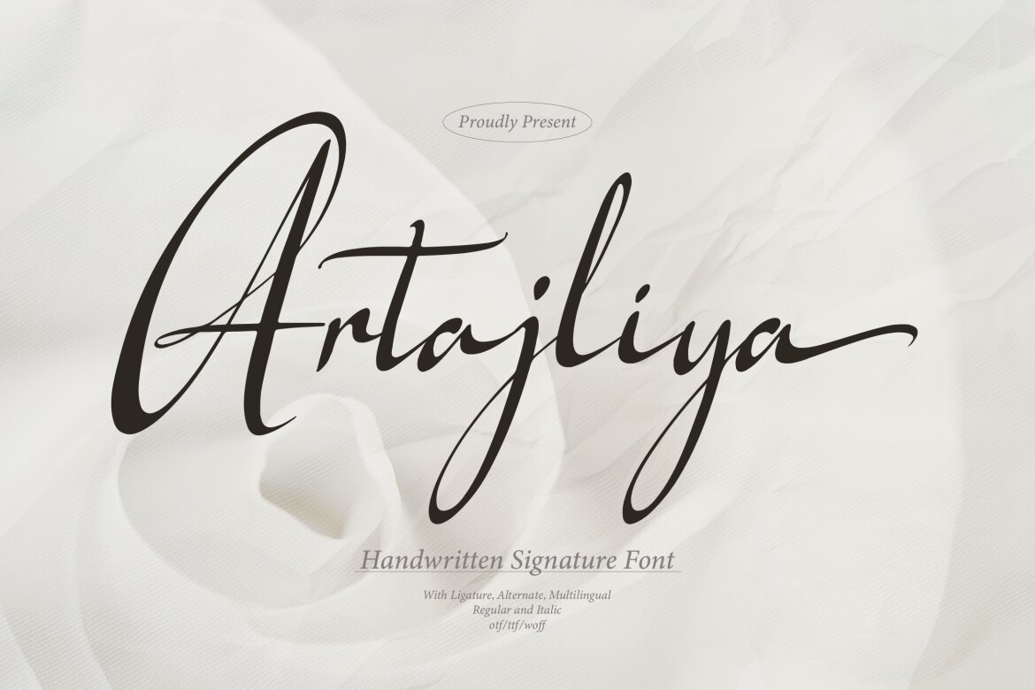 Artajliya | Handwritten Signature Font | Deeezy