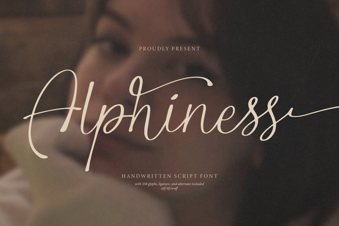 Alphiness | Handwritten Script Font | Deeezy