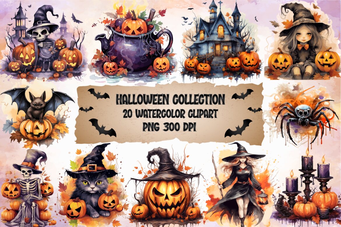 Halloween Sublimation Clipart Bundle | Deeezy