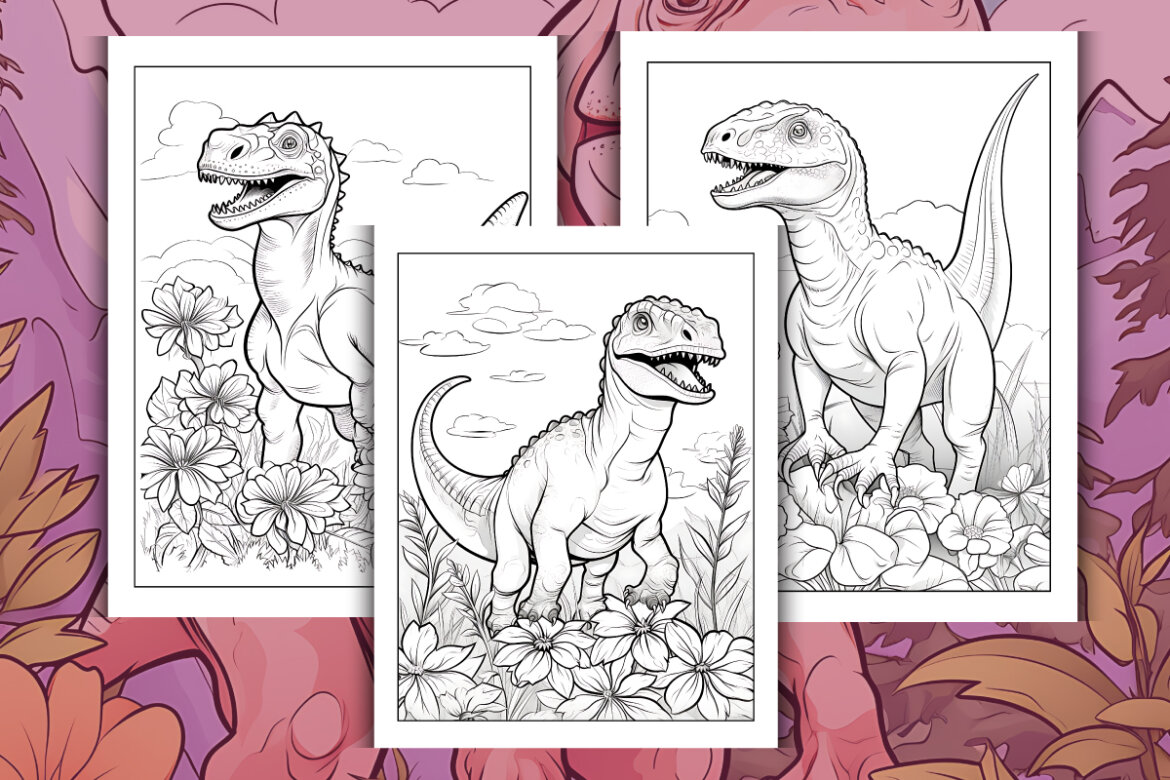 Dinosaur Coloring Pages for Adult | Deeezy