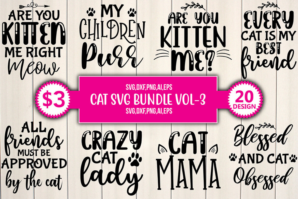 Cat SVG Bundle | Deeezy