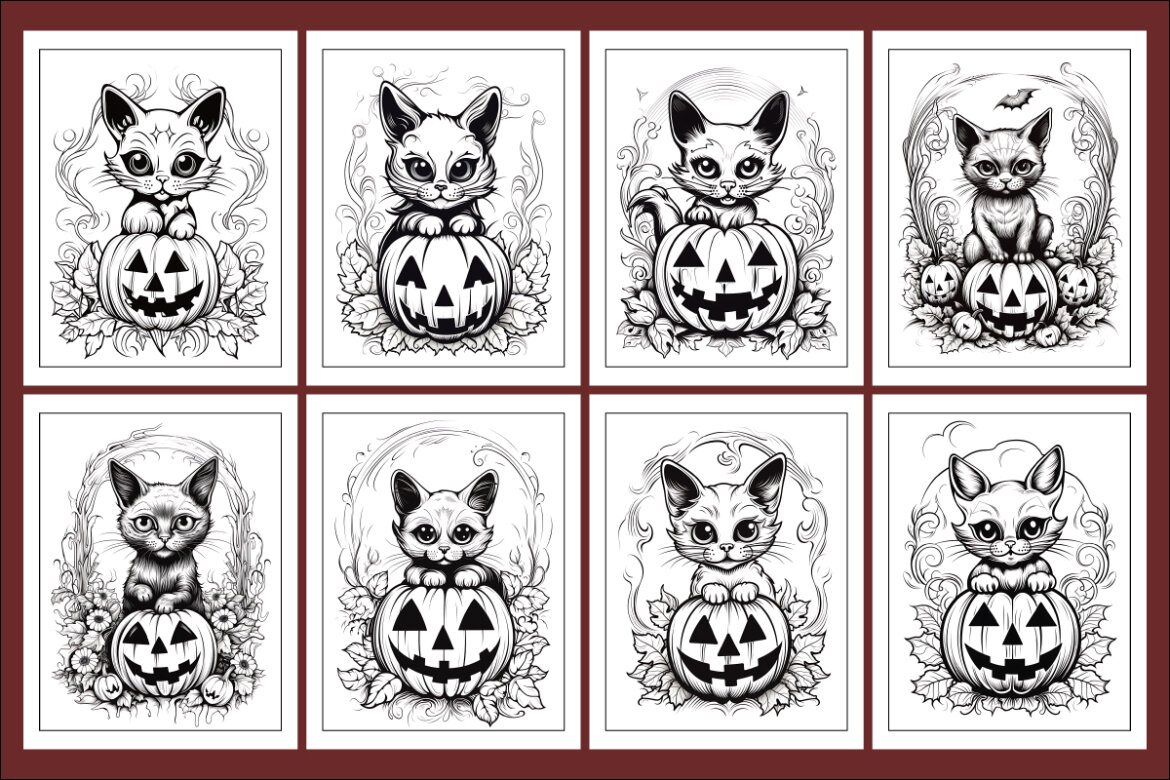 Halloween Black Cat Coloring Pages | Deeezy