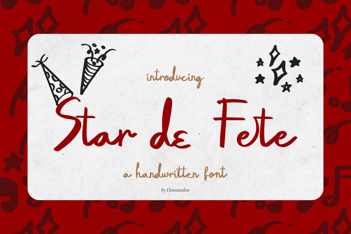 Star de Fete | Handwritten Font | Deeezy