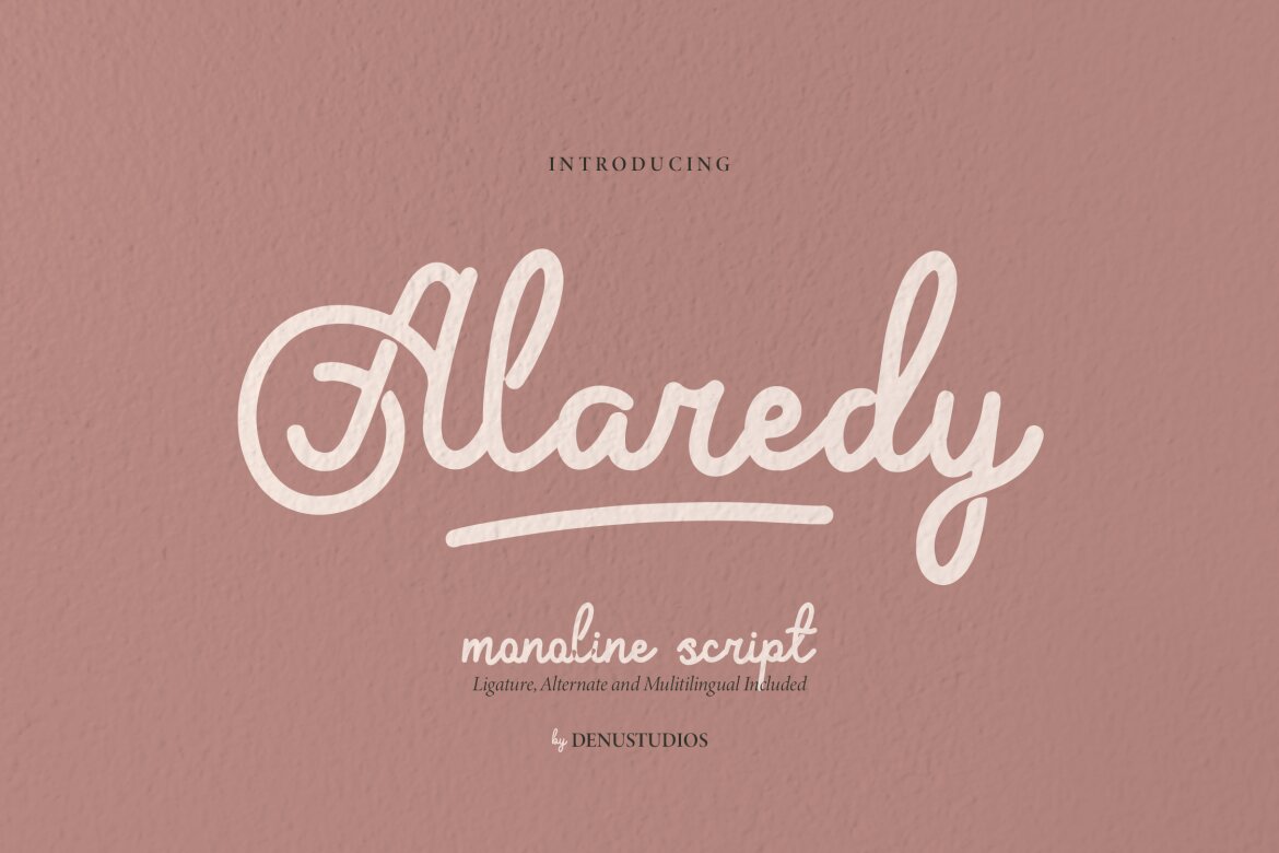 Alaredy | Monoline Script | Deeezy