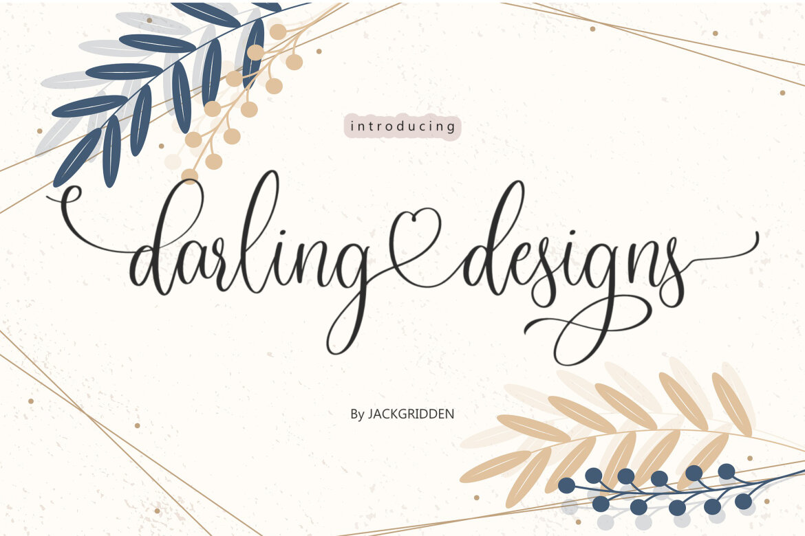 darling designs Romantic Script | Deeezy