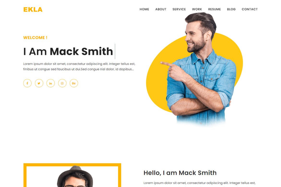 Ekla Personal Portfolio HTML5 Landing Page Template | Deeezy Ekla Personal Portfolio HTML5 Landing Page Template | Deeezy