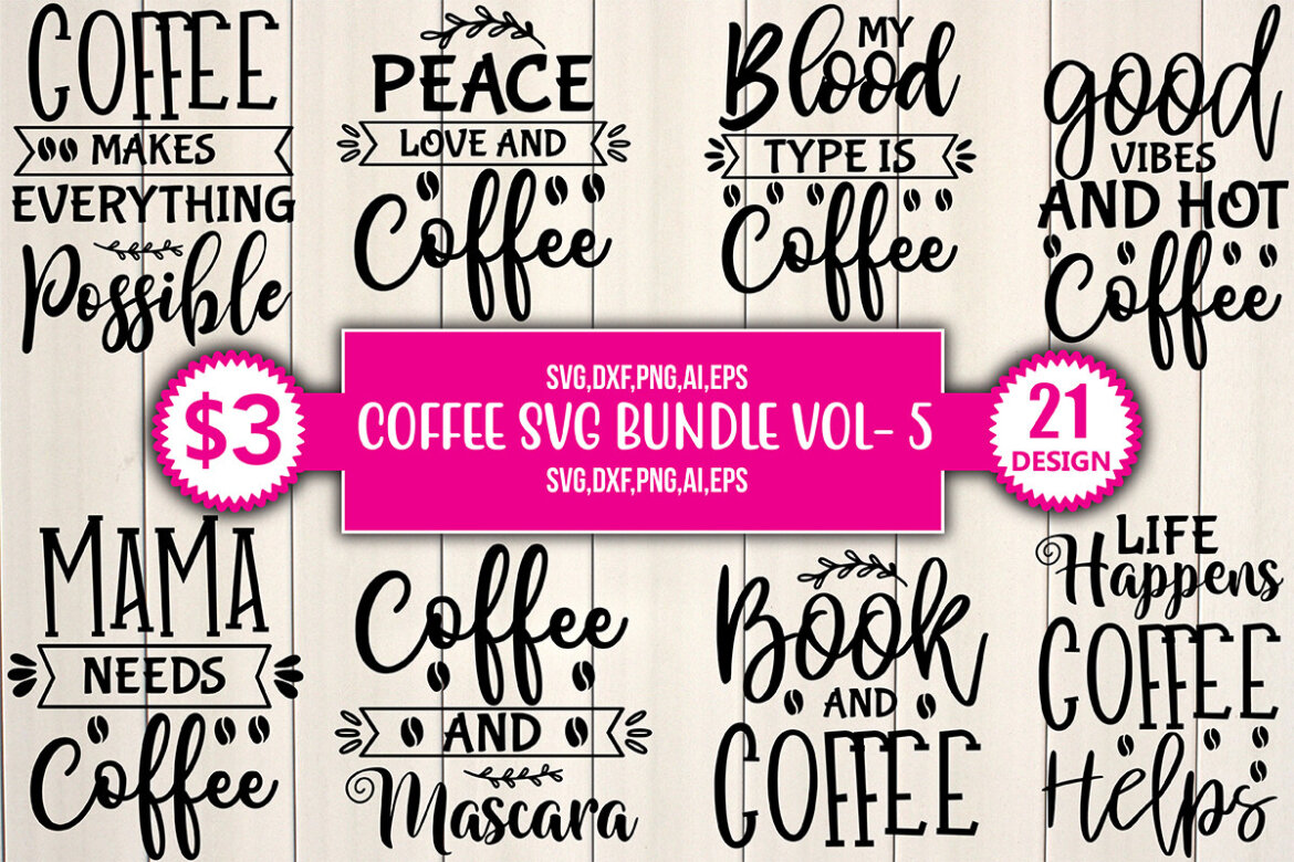 Coffee SVG Bundle | Deeezy