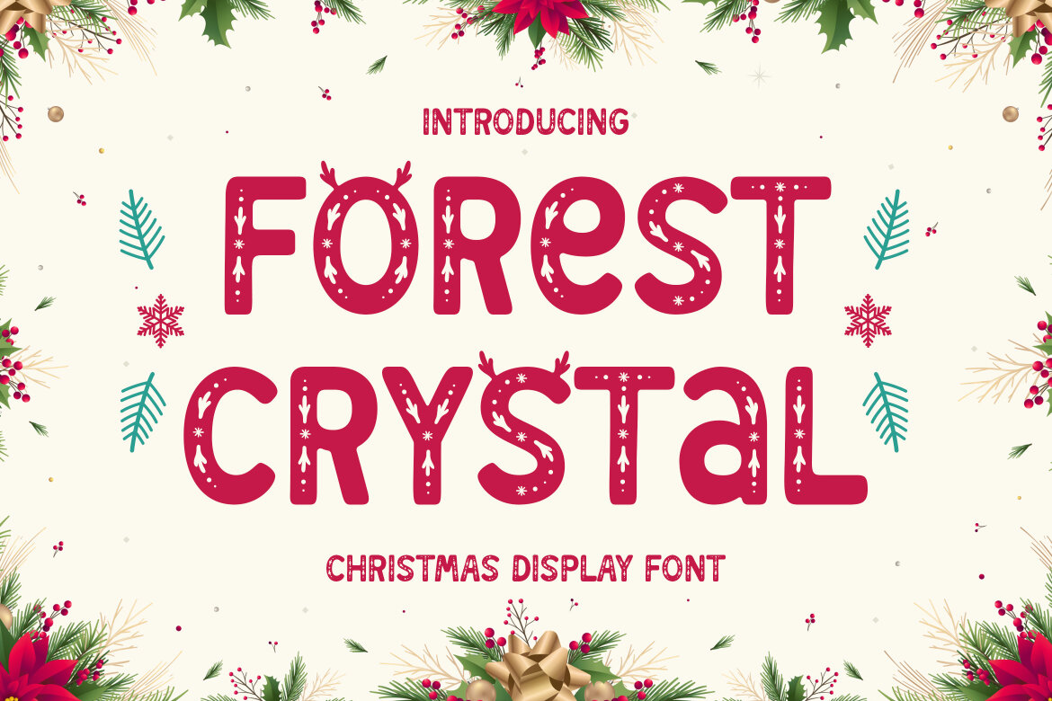 DT Forest Crystal Font - Christmas font | Deeezy
