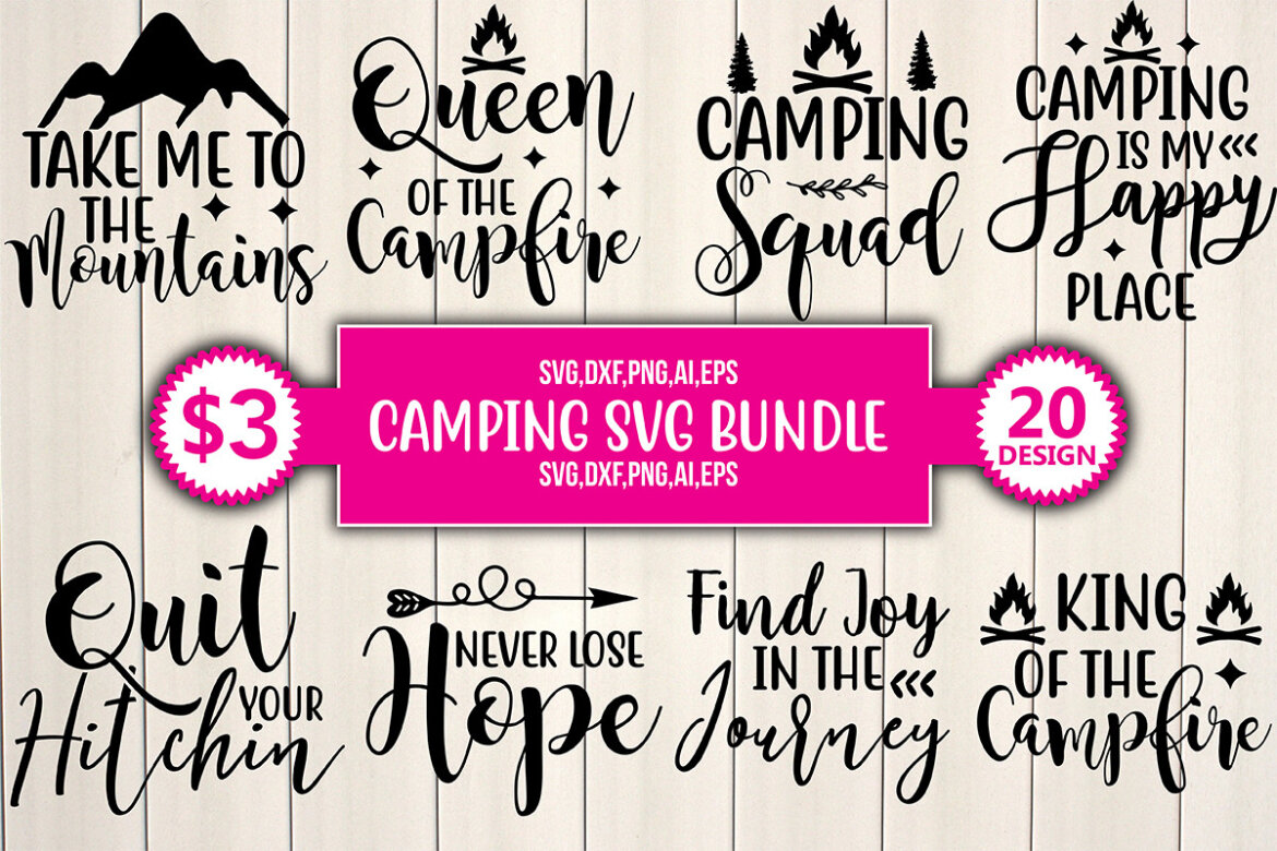 Camping SVG Bundle | Deeezy