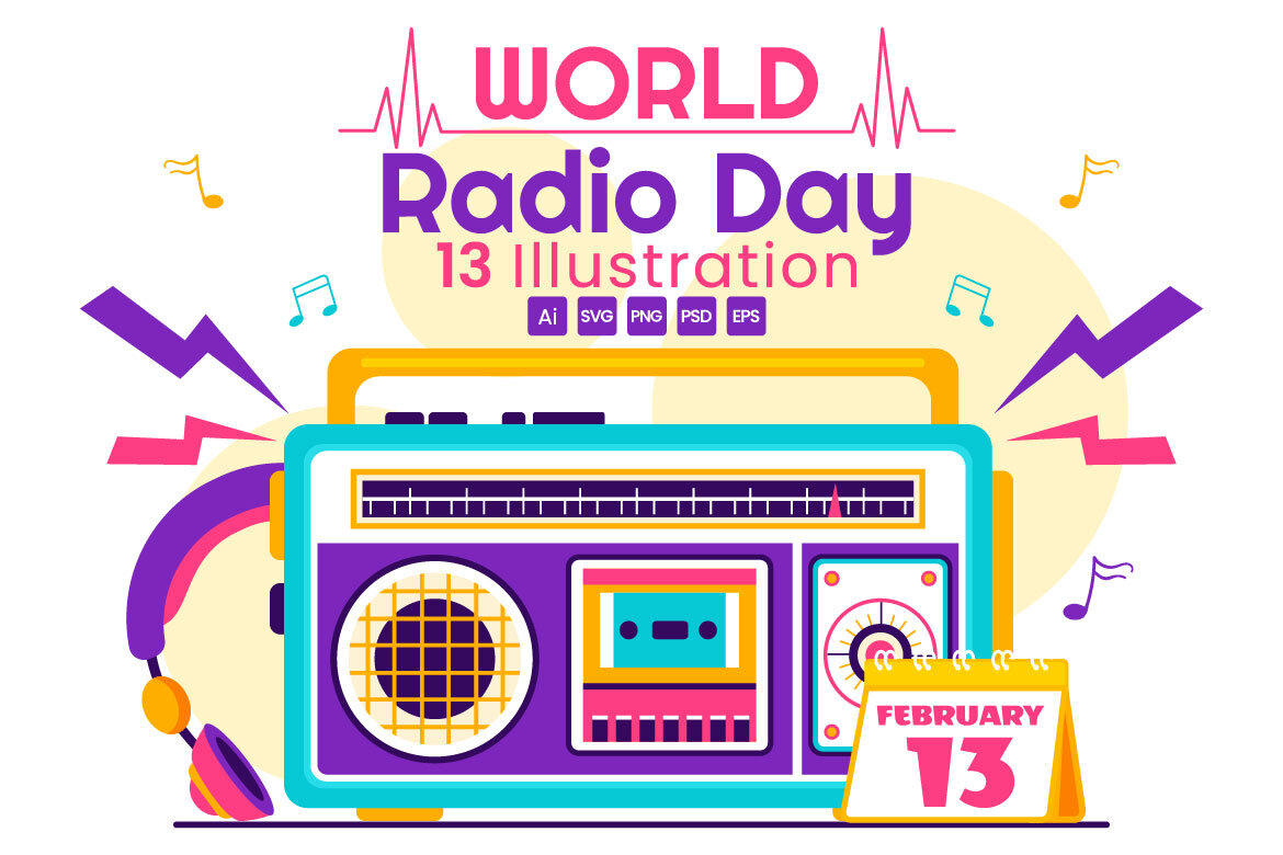 13 World Radio Day Illustration | Deeezy