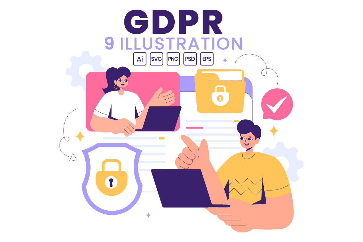 9 GDPR Data Protection FREE Illustrations | Deeezy