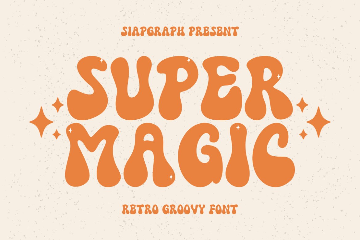 Super Magic - Retro Groovy Font | Deeezy