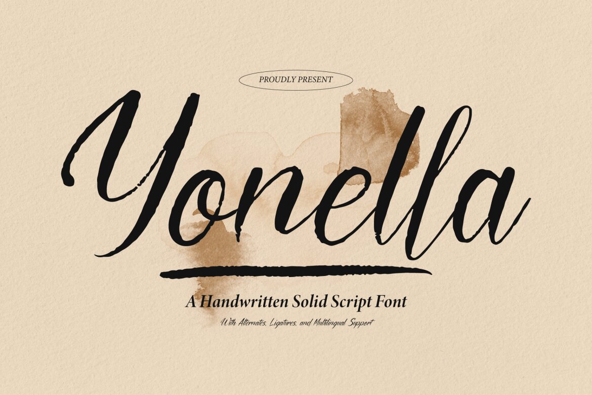 Yonella | Handwritten Solid Script | Deeezy