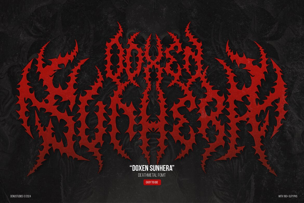 Doxen Sunhera | Death Metal Font | Deeezy