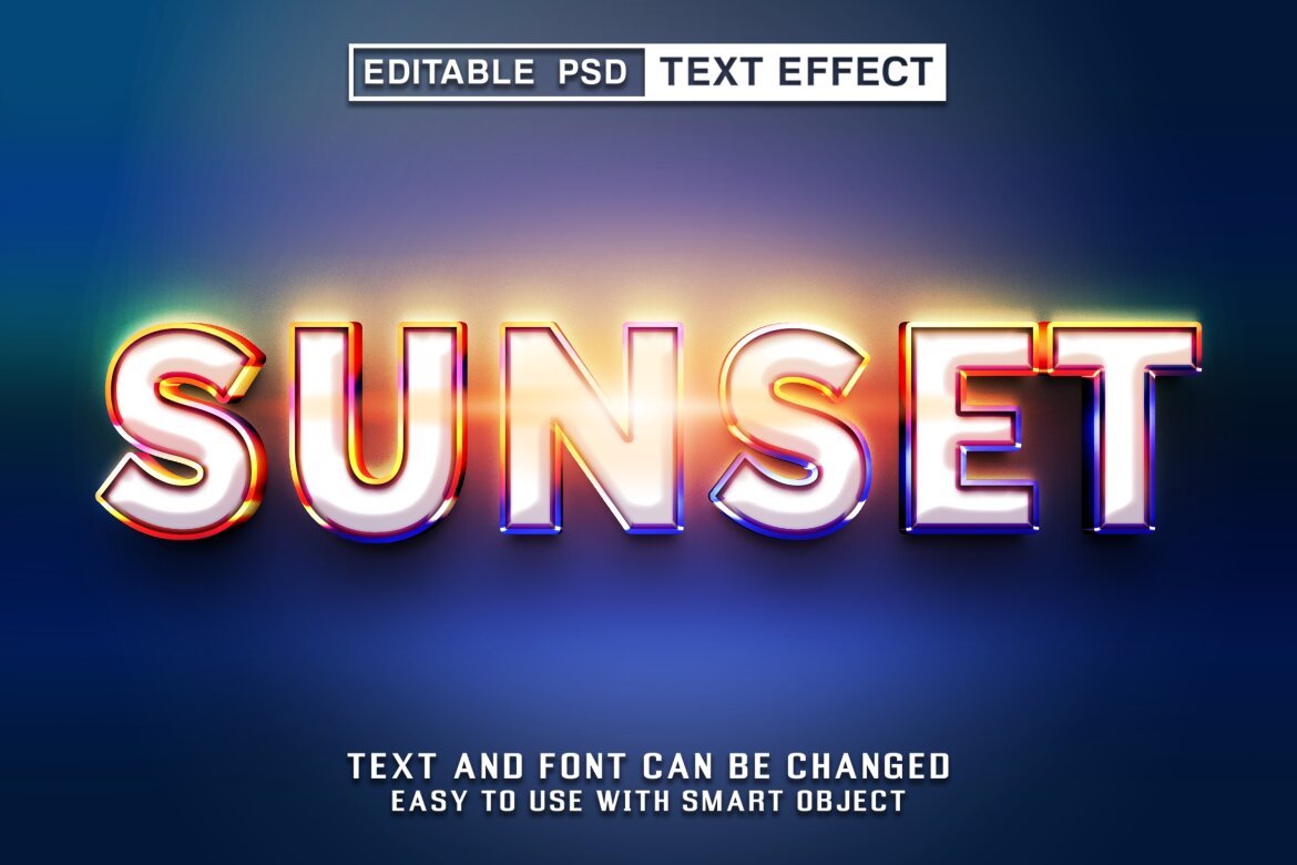 Chromium Neon Trippy psd editable text effect (107) | Deeezy