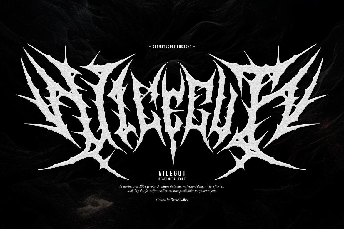 Vilegut | Death Metal Typeface | Deeezy
