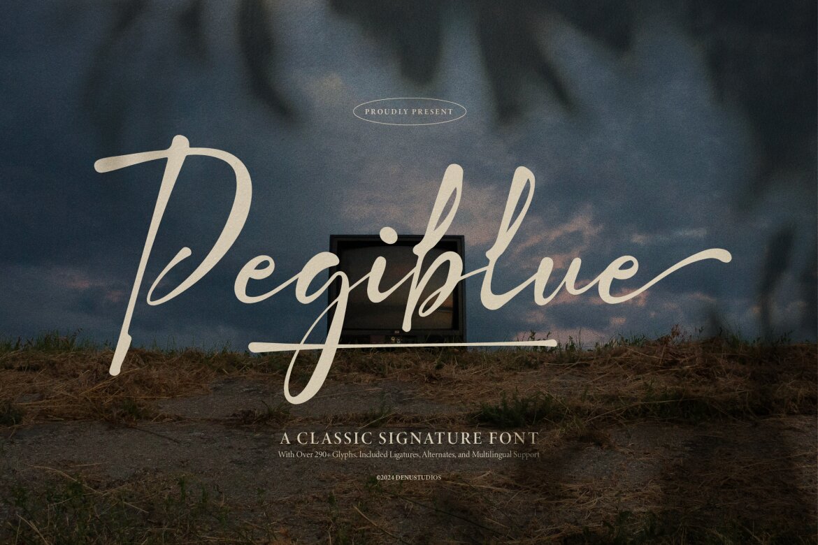 Pegiblue | Classic Signature Font | Deeezy