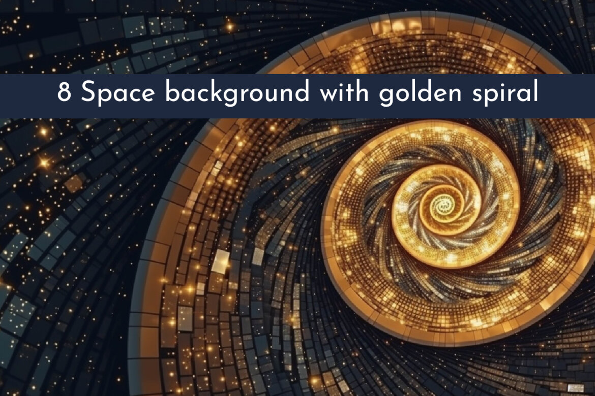Space background with golden spiral | Deeezy