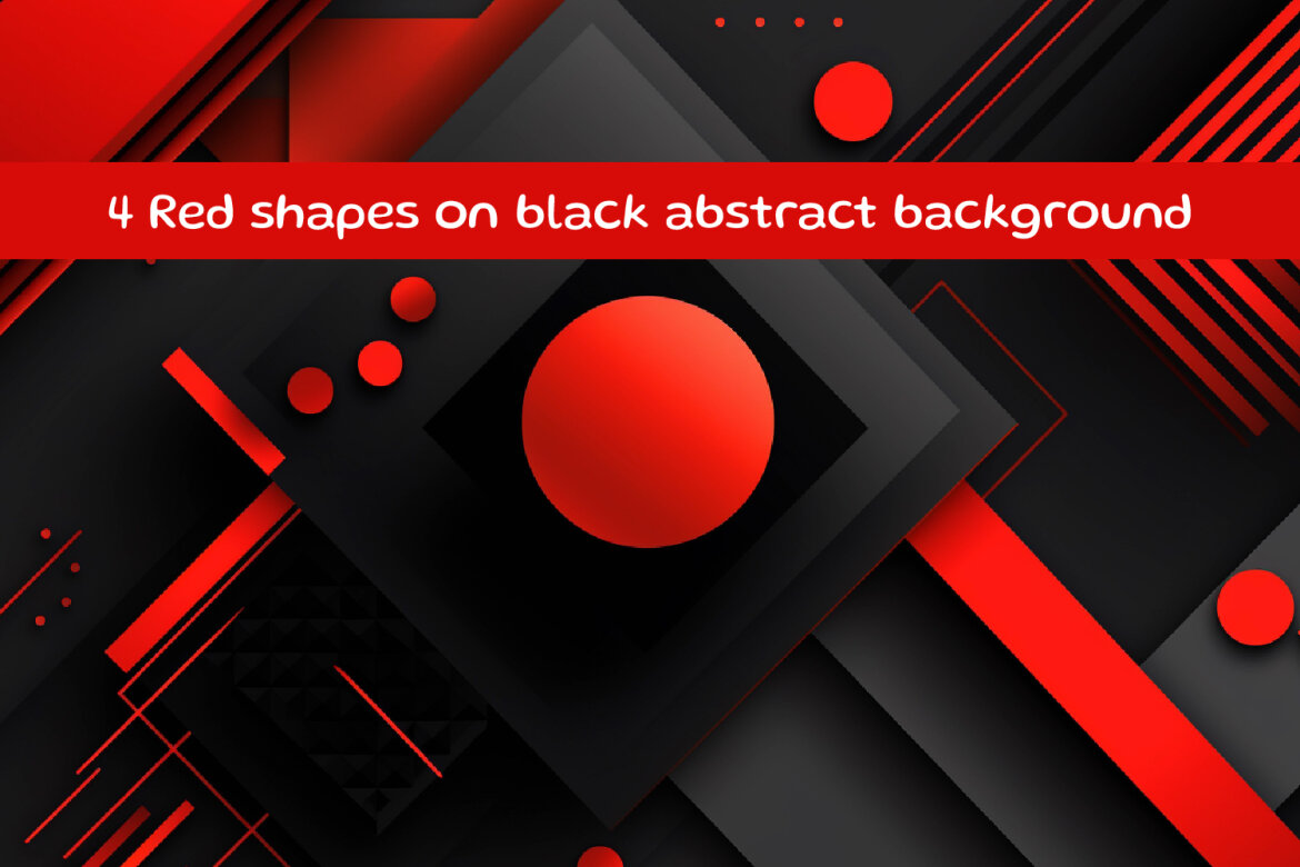 Red shapes on black abstract background | Deeezy