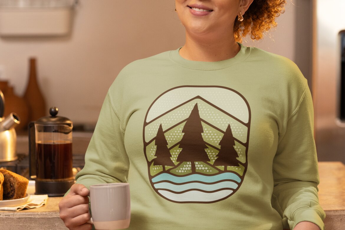 Forest Adventure Design SVG | Mountain Camping Sticker PNG | Deeezy